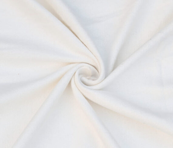 Buy White 100% Cotton Solid Flannel Fabric - Soft, Durable